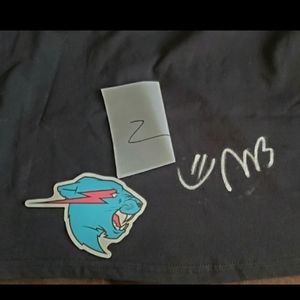 mr. beast | Shirts | Mr Beast Authentic Rare Signed T Shirt Top Black ...